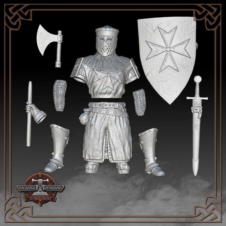 Knights Hospitaller 3-pack (value Set) - Historical Figures - 3D Resin ...