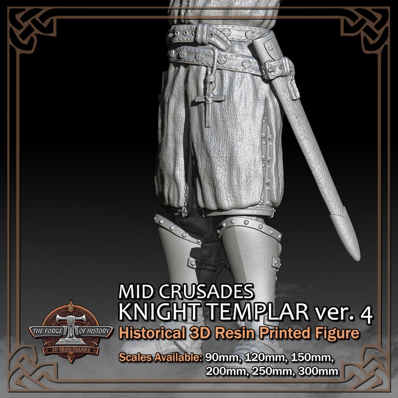 Crusader Knight Templar Version 4 - Historical Figure - 3D Resin ...