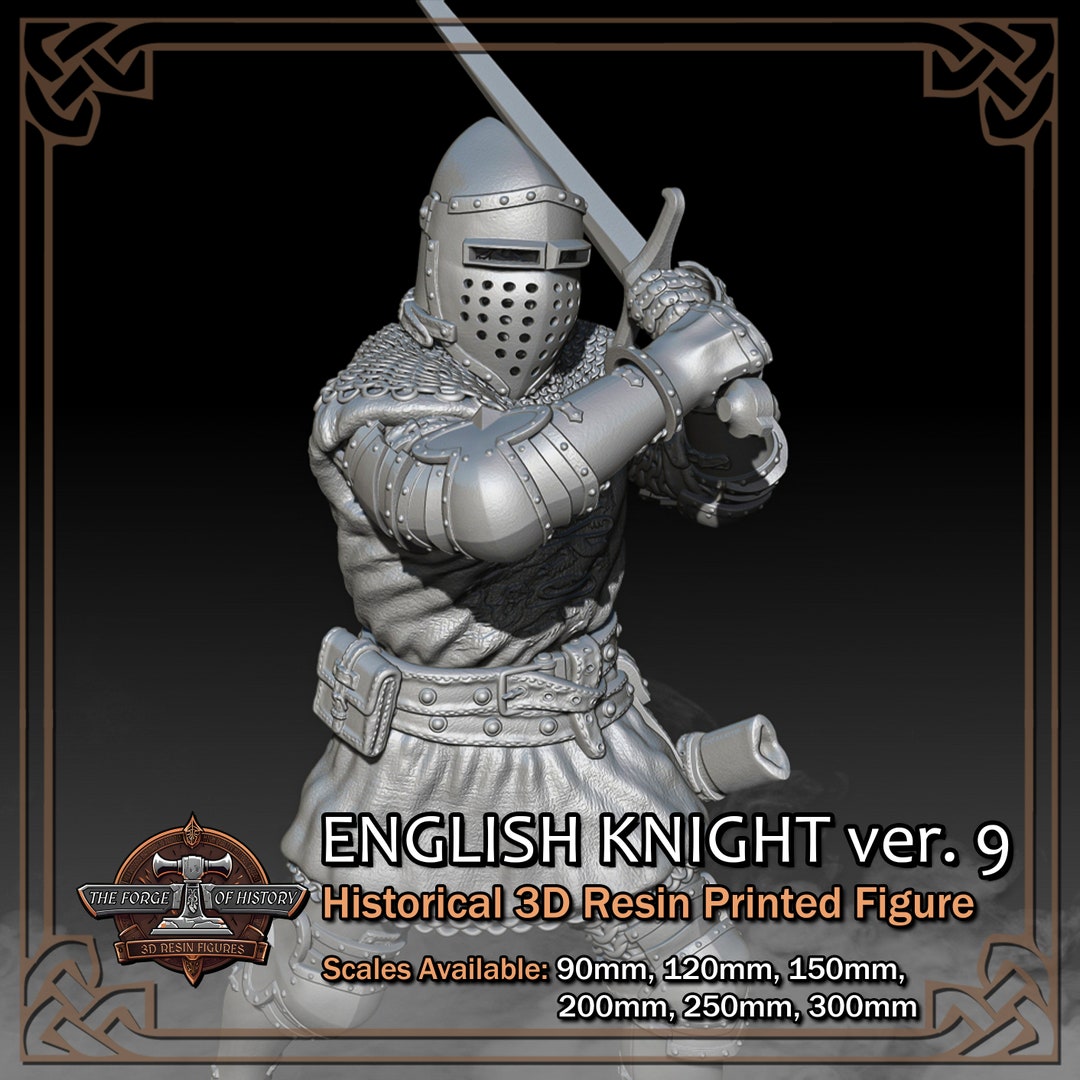 Medieval English Knight Version 9 - Historical Figure - 3D Resin ...