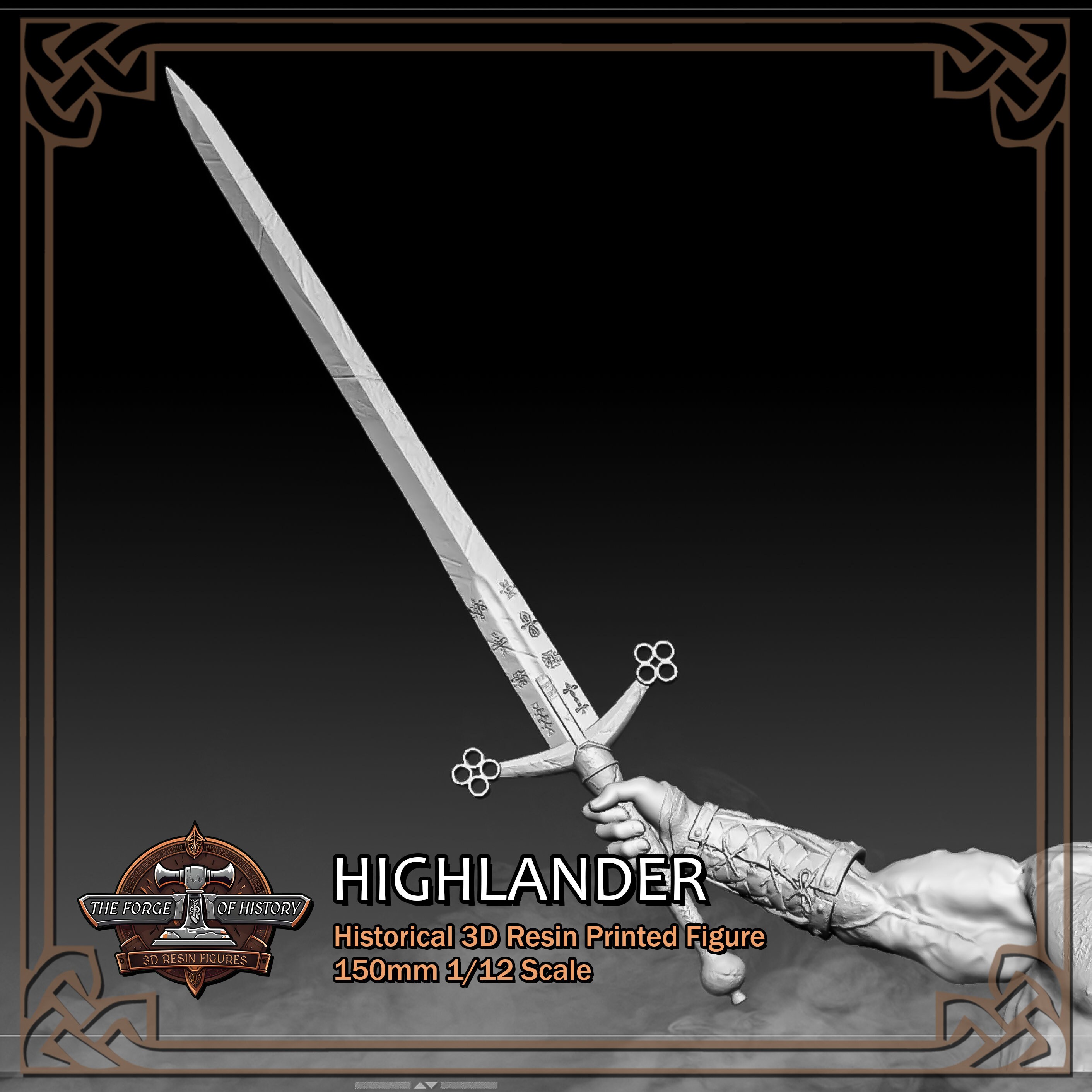 Scottish Highlander 150mm 1:12 Historical Figure 3D Resin Printed Model ...