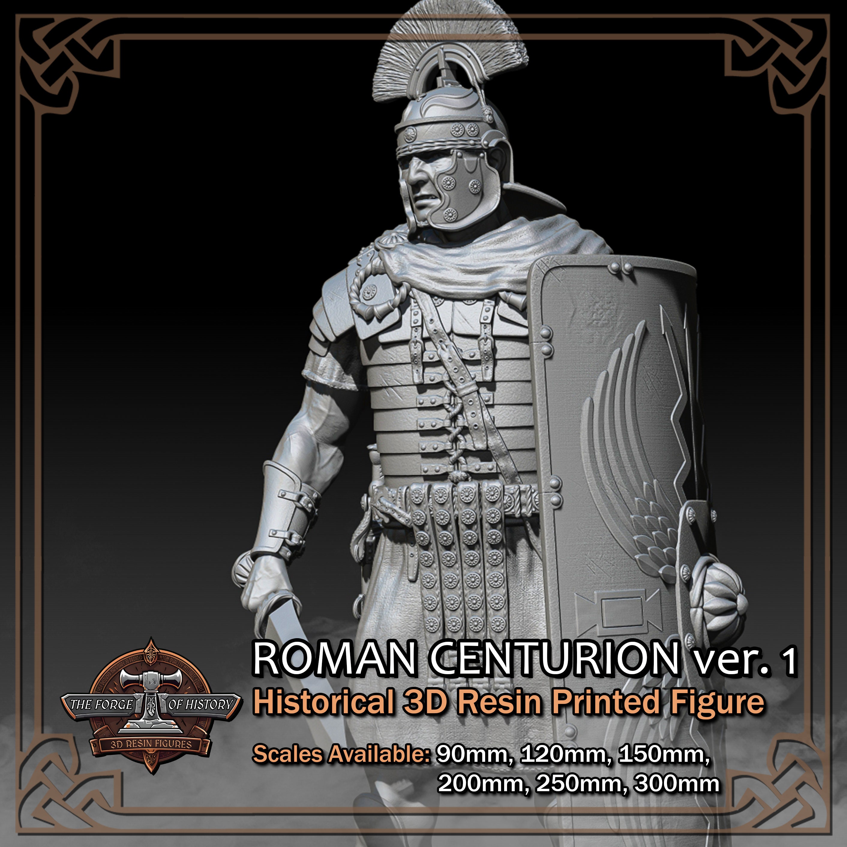 Roman Empire Centurion Ver. 1 Historical Figure 3D Resin Printed Model ...