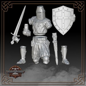 Crusader Knight Templar Version 8 - Historical Figure - 3D Resin ...