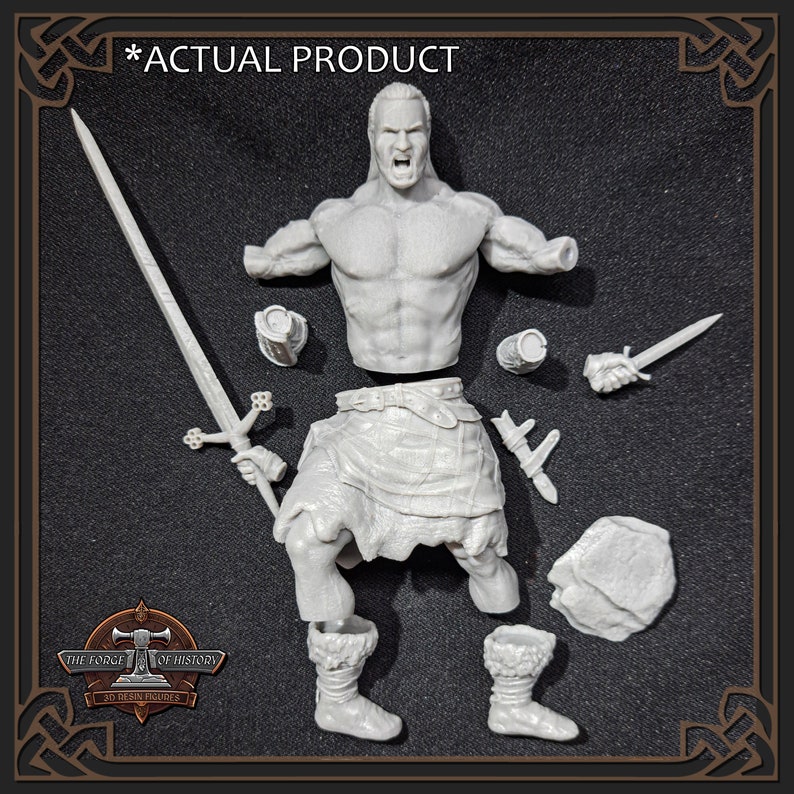 Scottish Highlander 150mm 1:12 Historical Figure 3D Resin Printed Model ...