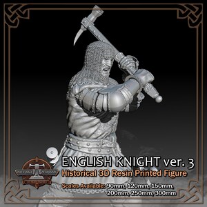 Medieval English Knight Version 3 - Historical Figure - 3D Resin ...