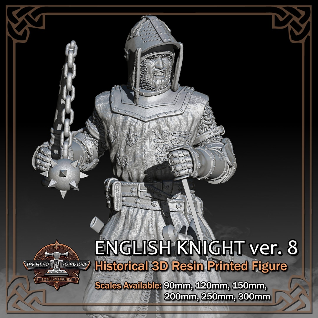 Medieval English Knight Version 8 - Historical Figure - 3D Resin ...