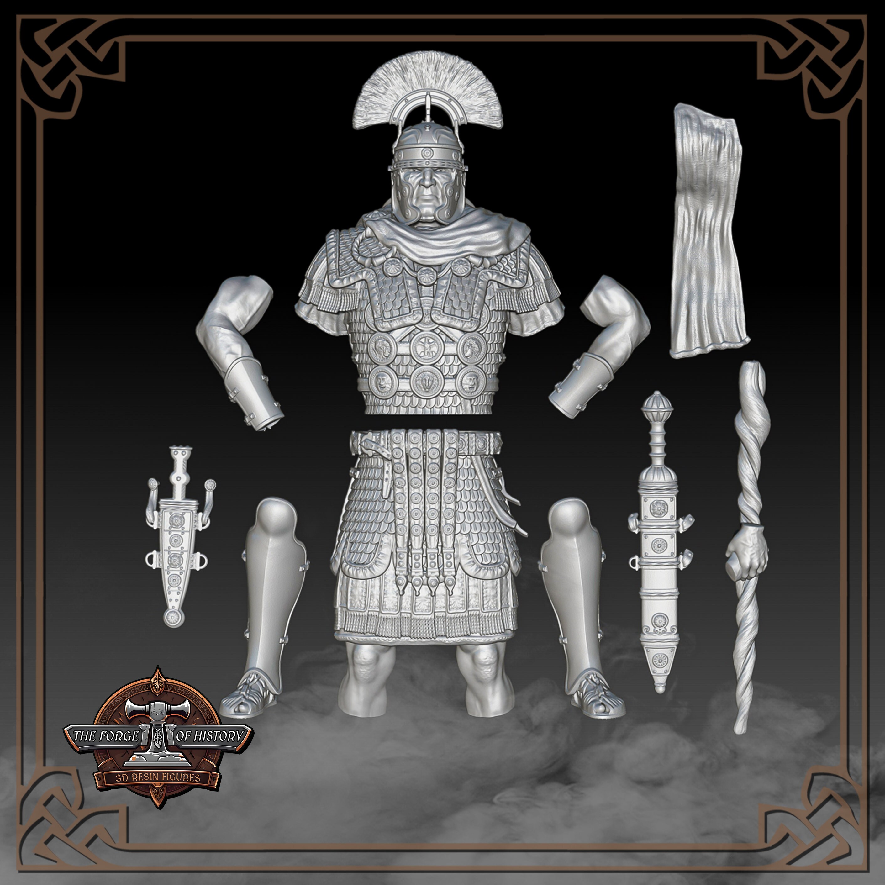 Roman Empire Legion 3-pack Ver. 2 value Set Historical Figures 3D Resin ...