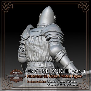 Medieval English Knight Version 1 - Historical Figure - 3D Resin ...