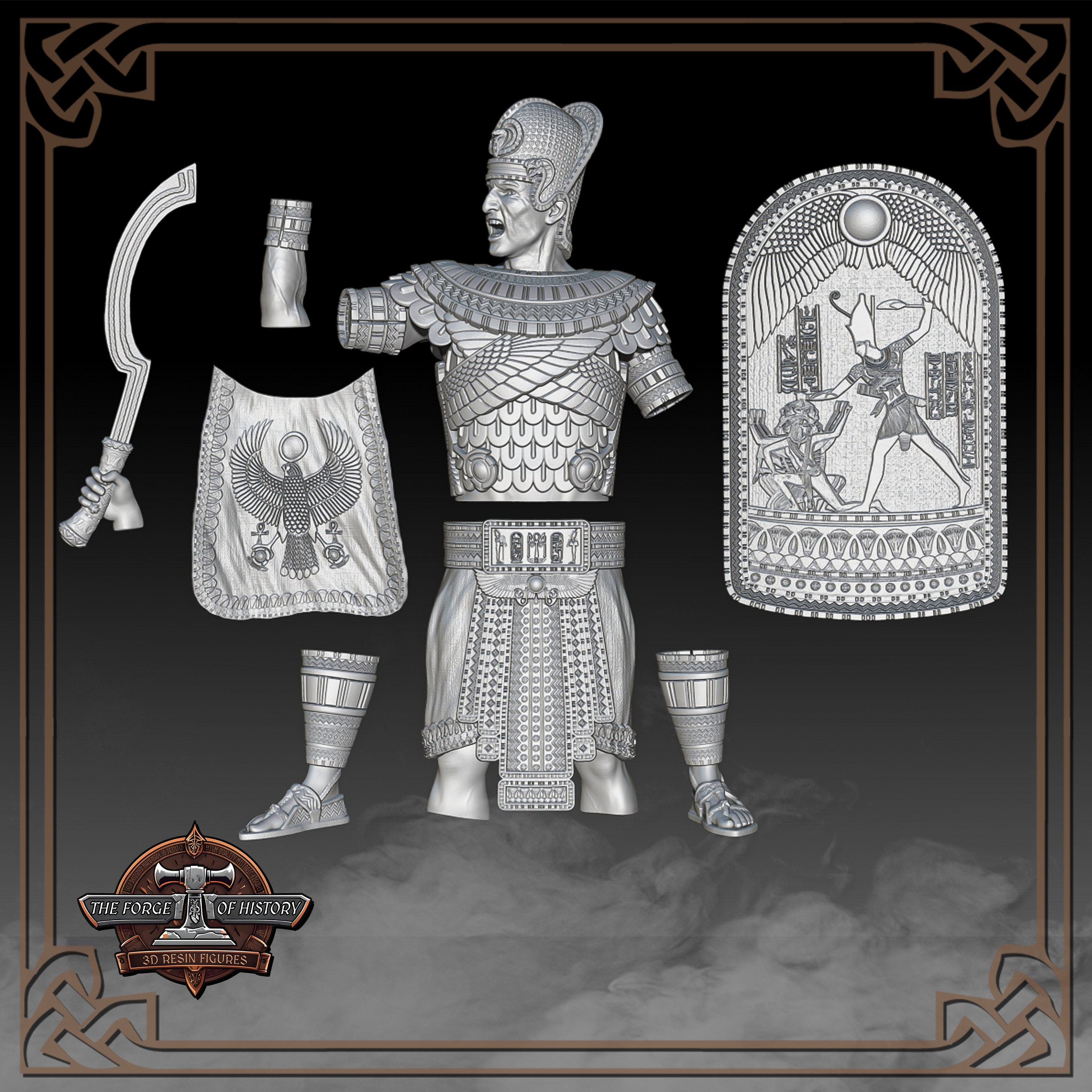 Ancient Egyptian Pharaoh & Medjay Tomb Guard 3-pack value Set ...