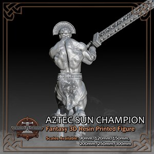 Aztec Sun Champion - Fantasy Figure - 3D Resin Printed Model Kit ...