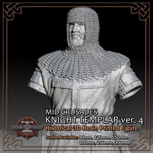 Crusader Knight Templar Version 4 - Historical Figure - 3D Resin ...