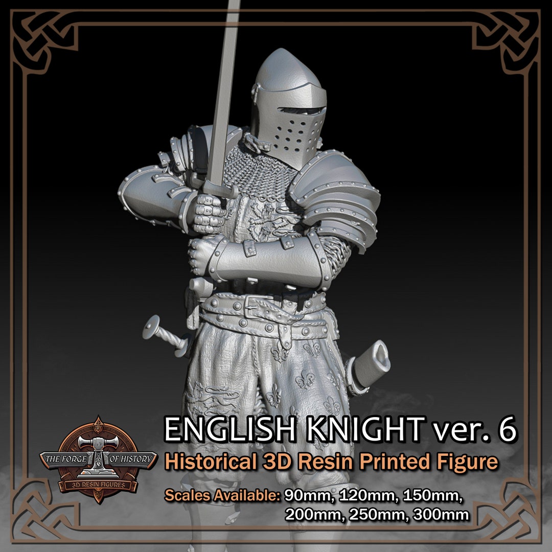 Medieval English Knight Version 6 - Historical Figure - 3D Resin ...