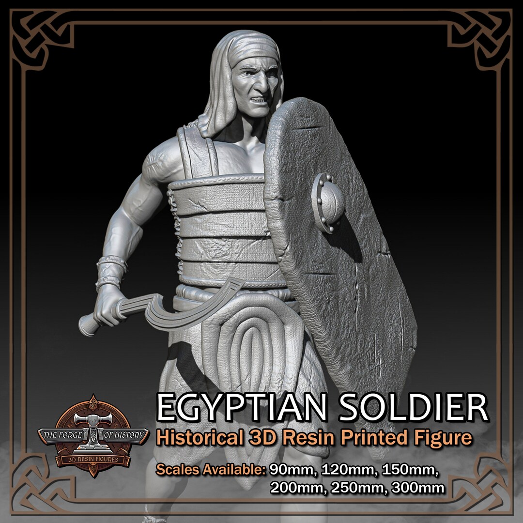 Ancient Egyptian Soldier - Historical Figure - 3D Resin Printed Model ...