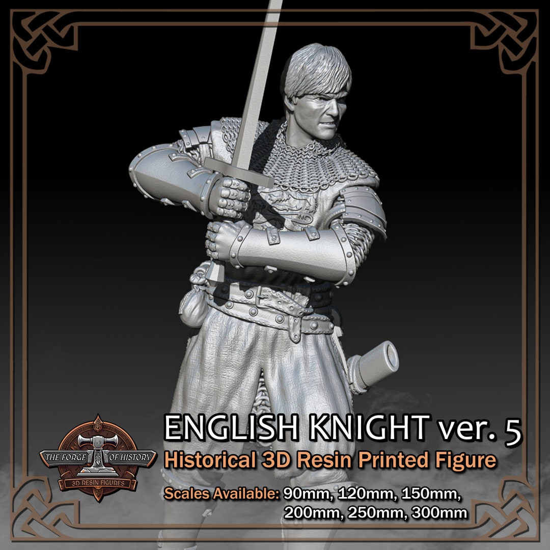 Medieval English Knight Version 5 - Historical Figure - 3D Resin ...