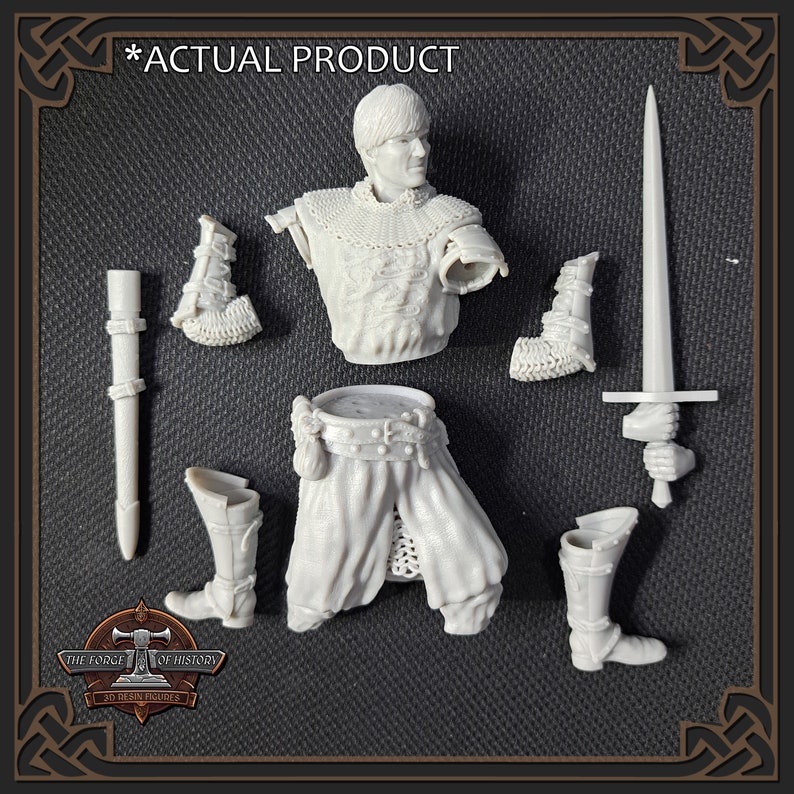 Medieval English Knight Version 5 - Historical Figure - 3D Resin ...