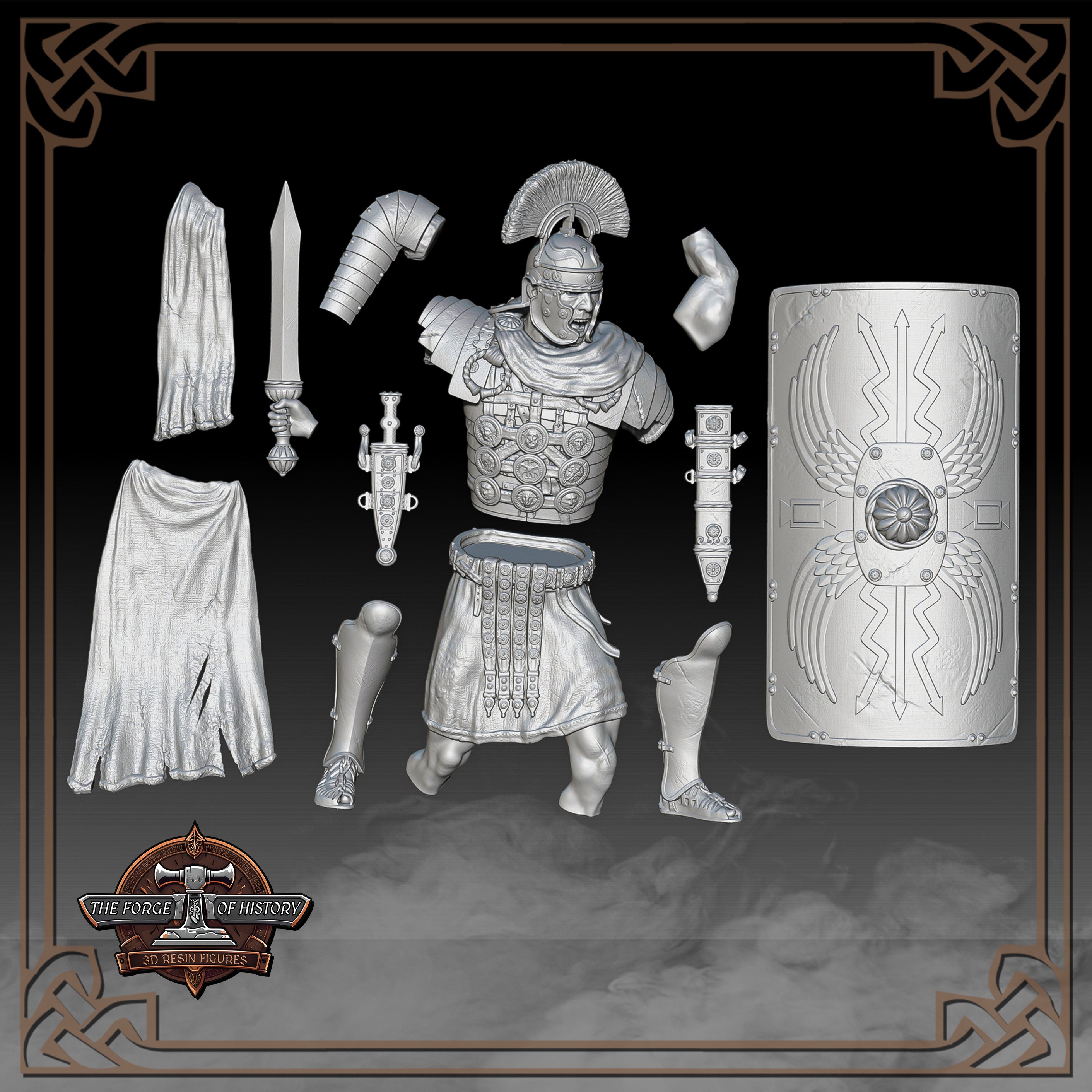 Roman Empire Centurion Ver. 3 - Historical Figure - 3D Resin Printed ...
