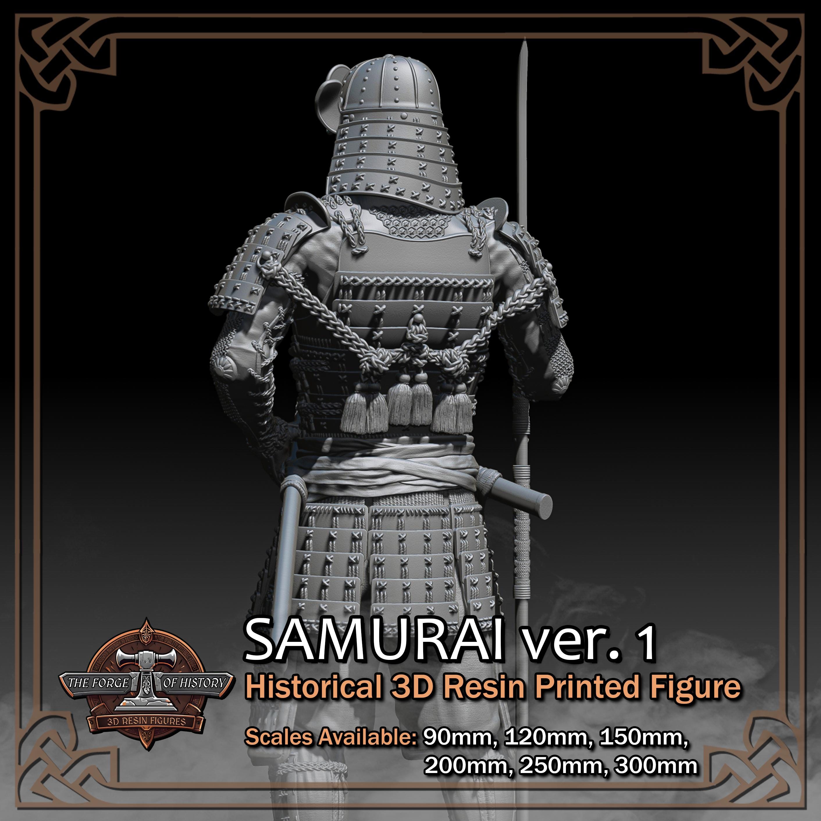 Feudal Japan Samurai Warrior Ver. 1 - Historical Figure - 3D Resin ...