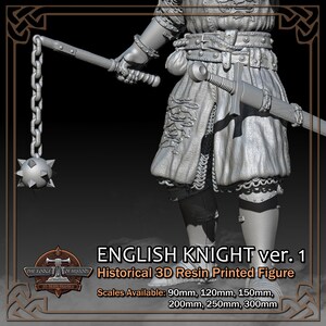 Medieval English Knight Version 1 - Historical Figure - 3D Resin ...