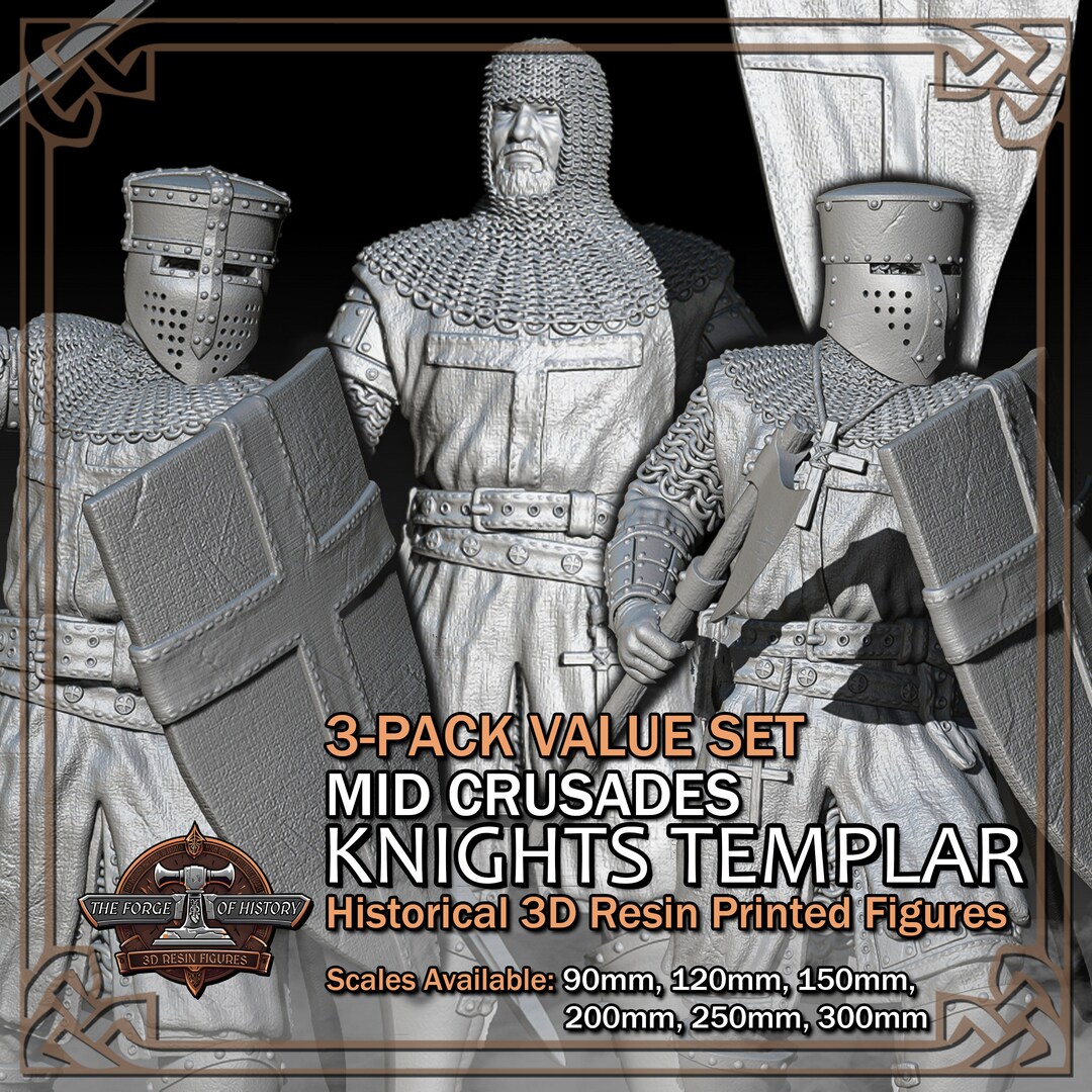 Crusader Knights Templar 3-pack V2 (value Set) - Historical Figures ...