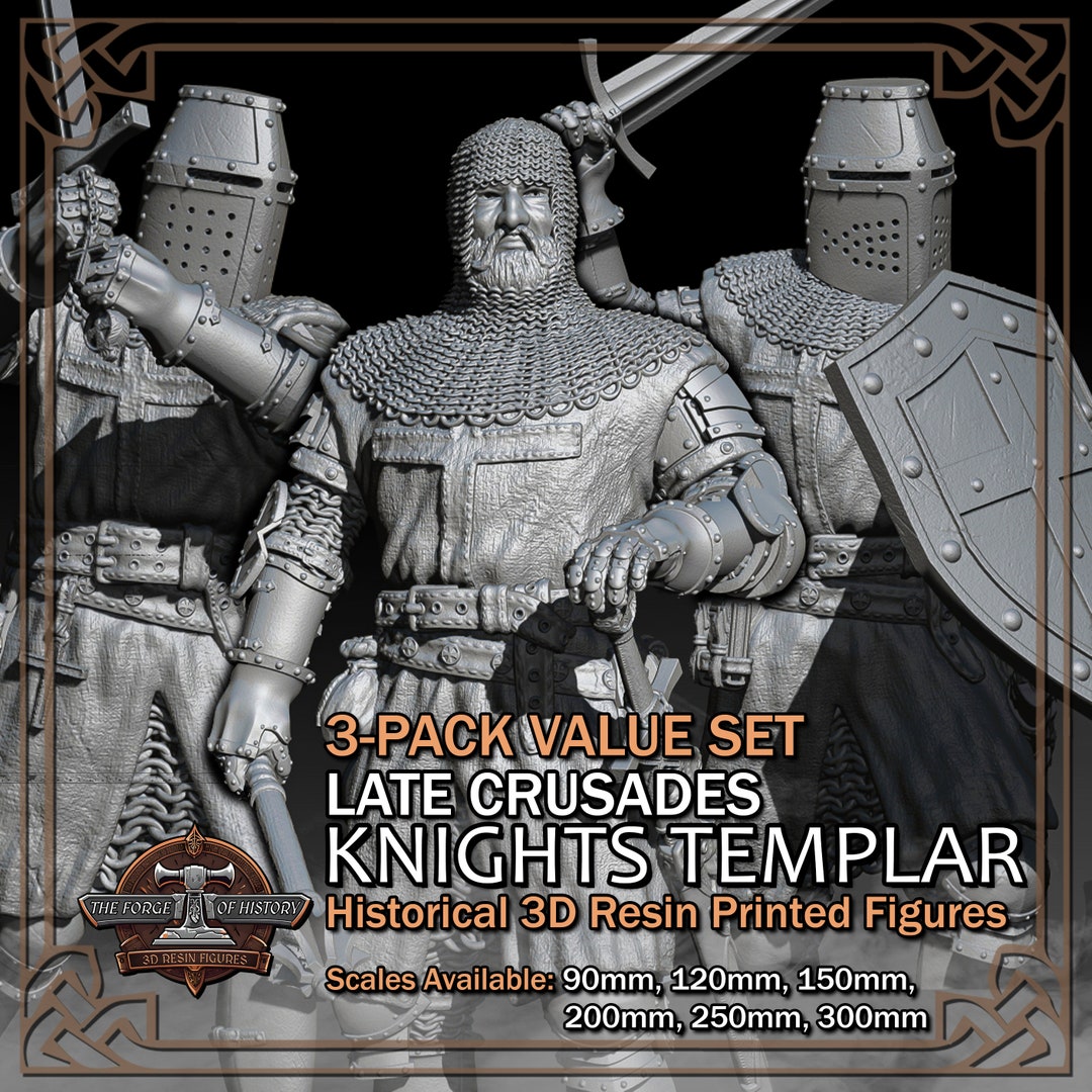 Crusader Knights Templar 3-pack V3 (value Set) - Historical Figures ...