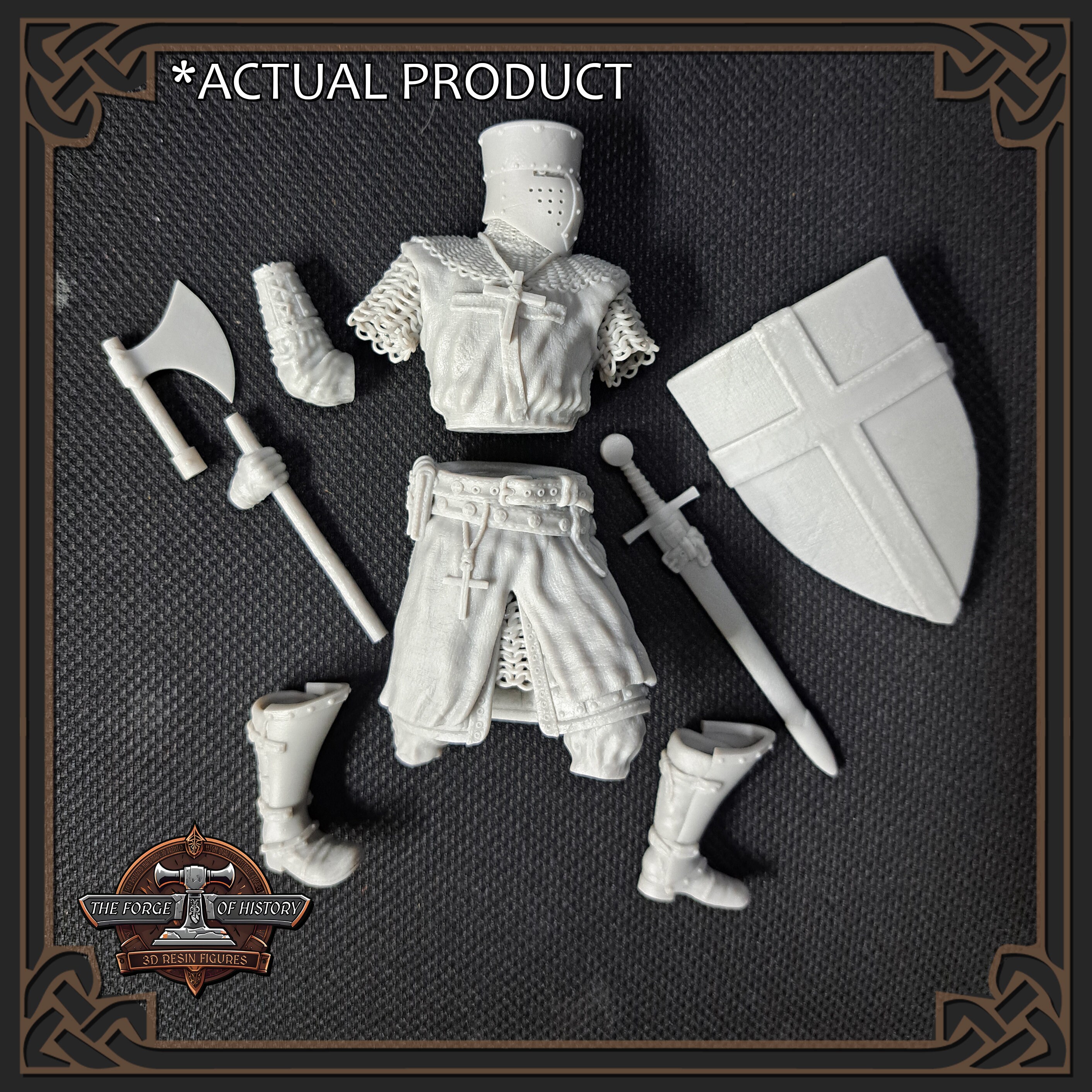 Crusader Knights Templar 3-pack V2 value Set Historical Figures 3D ...