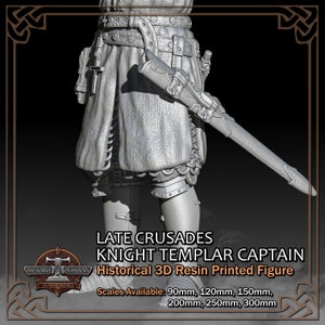 Crusader Knight Templar Captain - Historical Figure - 3D Resin Printed ...
