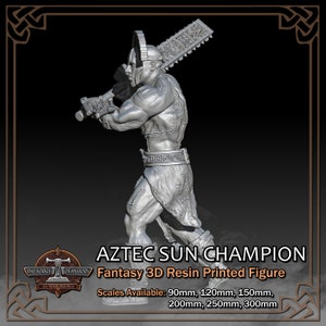 Aztec Sun Champion - Fantasy Figure - 3D Resin Printed Model Kit ...