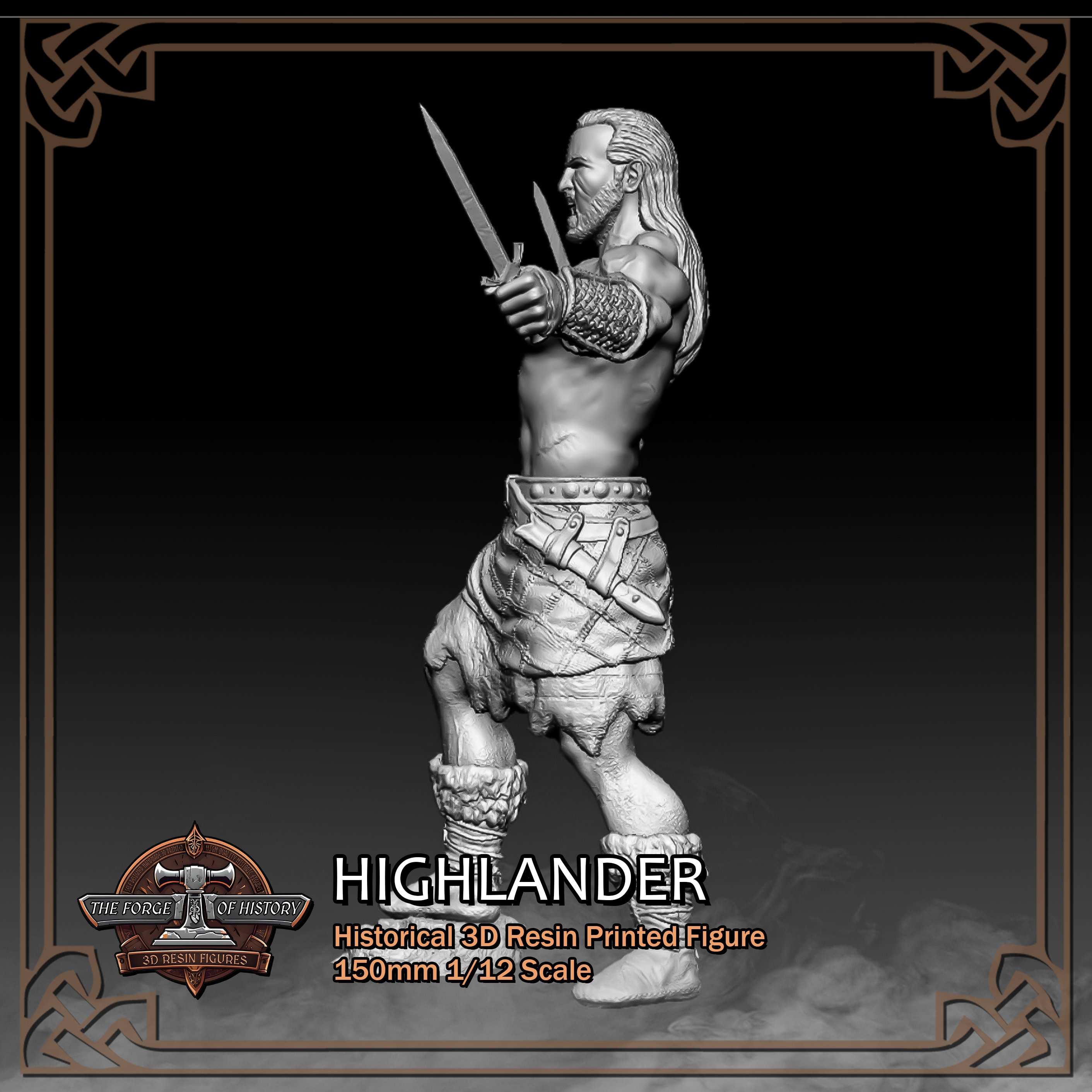 Scottish Highlander 150mm 1:12 Historical Figure 3D Resin Printed Model ...
