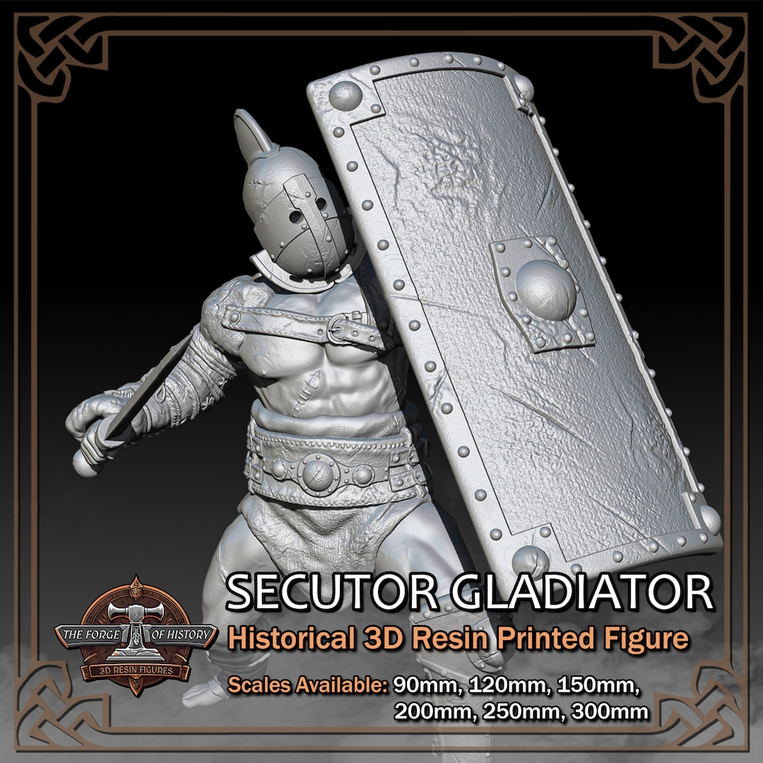 Secutor Gladiator - Historical Figure - 3D Resin Printed Model Kit ...
