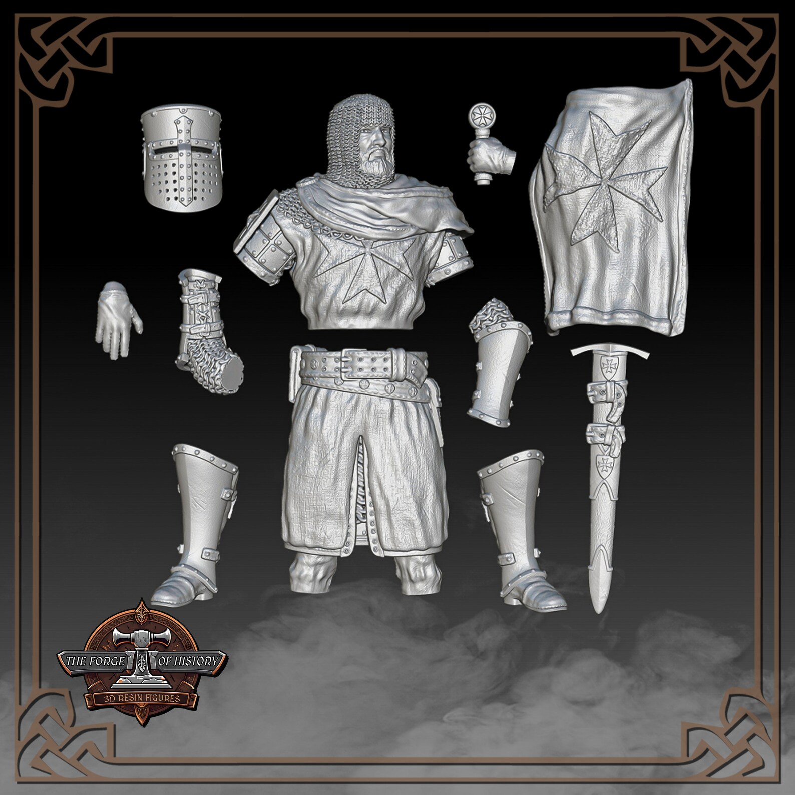 Knights Hospitaller 3-pack (value Set) - Historical Figures - 3D Resin ...