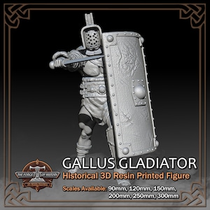 Gallus 'gaul' Gladiator - Historical Figure - 3D Resin Printed Model ...