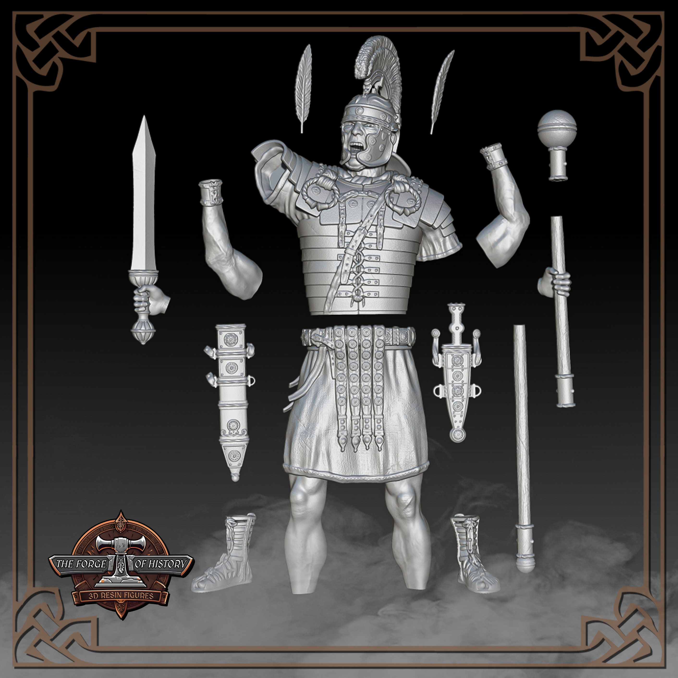 Roman Empire Optio - Historical Figure - 3D Resin Printed Model Kit ...