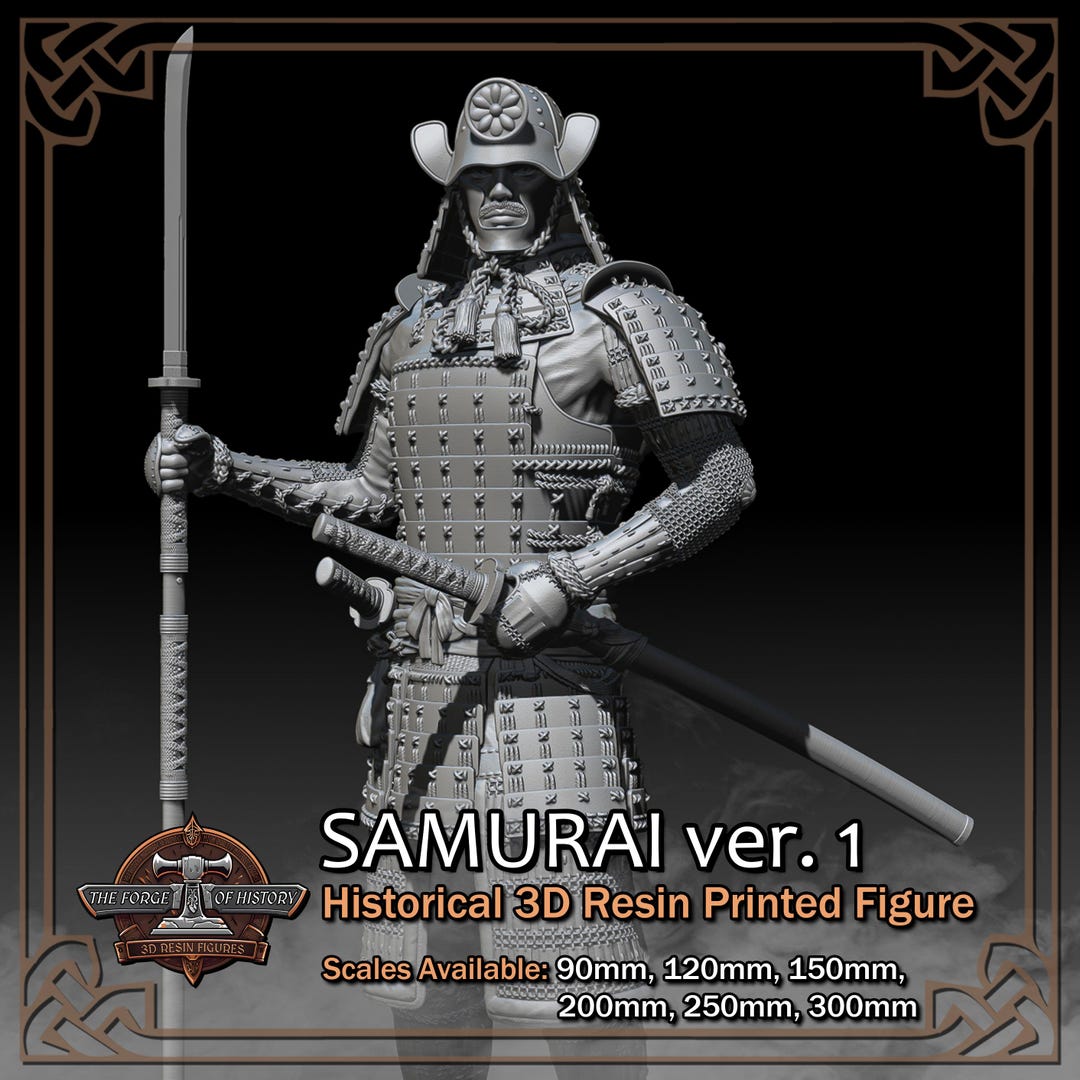Feudal Japan Samurai Warrior Ver. 1 - Historical Figure - 3D Resin ...