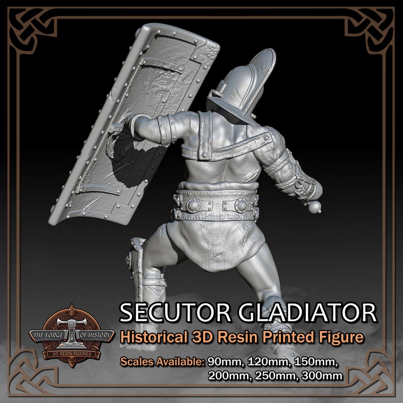 Secutor Gladiator - Historical Figure - 3D Resin Printed Model Kit ...