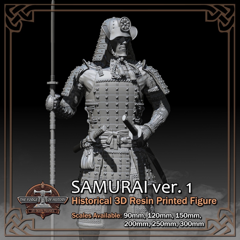 Feudal Japan Samurai Warrior Ver. 1 - Historical Figure - 3D Resin ...