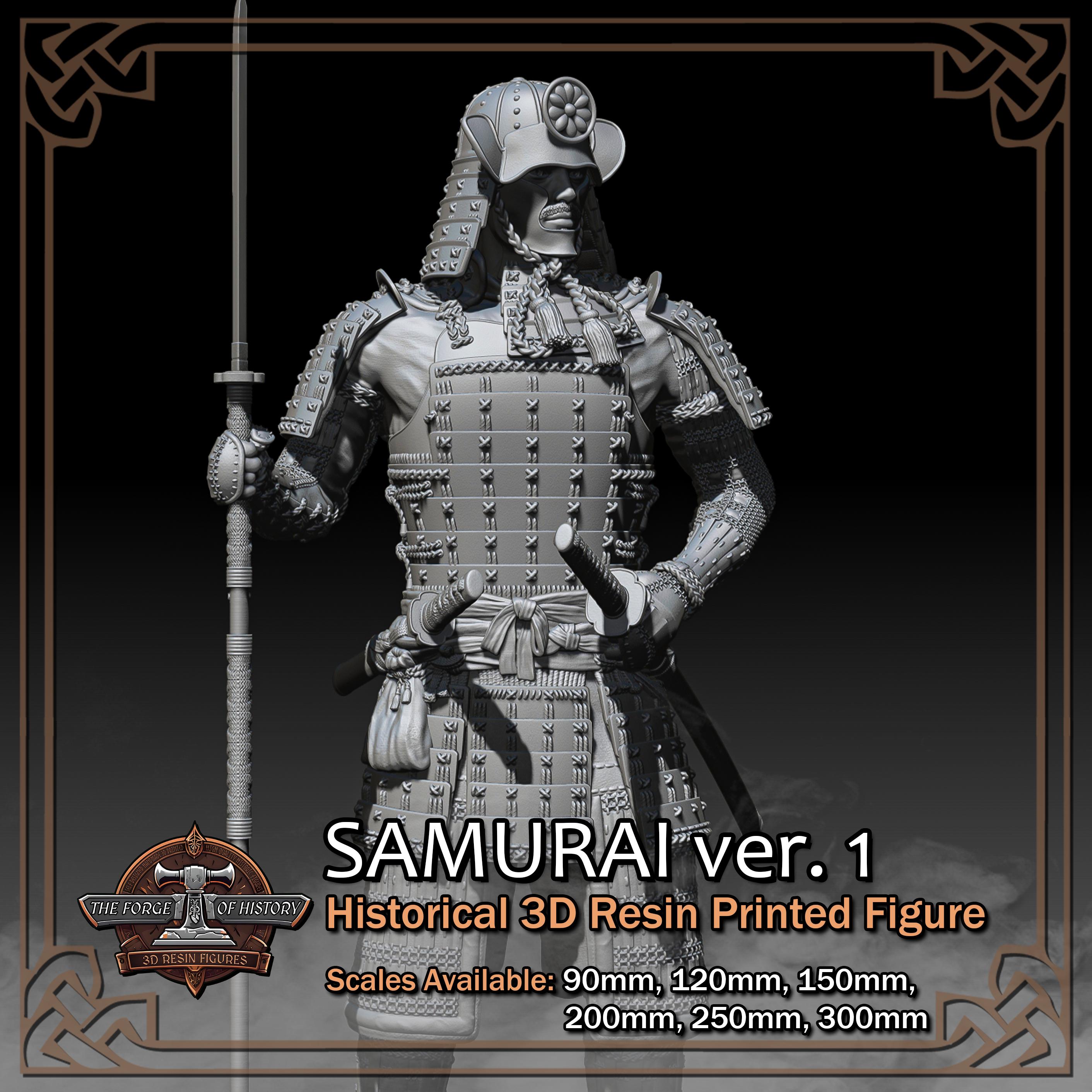 Feudal Japan Samurai Warrior Ver. 1 - Historical Figure - 3D Resin ...