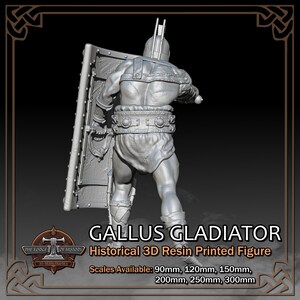 Gallus 'gaul' Gladiator - Historical Figure - 3D Resin Printed Model ...