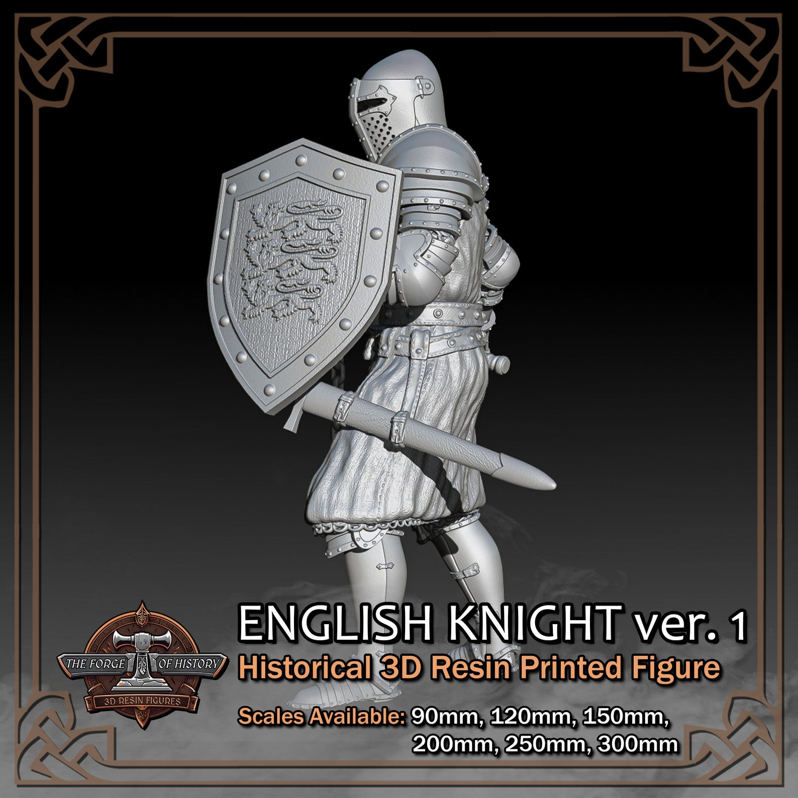 Medieval English Knight Version 1 - Historical Figure - 3D Resin ...