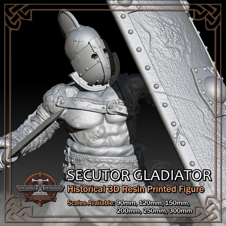 Secutor Gladiator - Historical Figure - 3D Resin Printed Model Kit ...