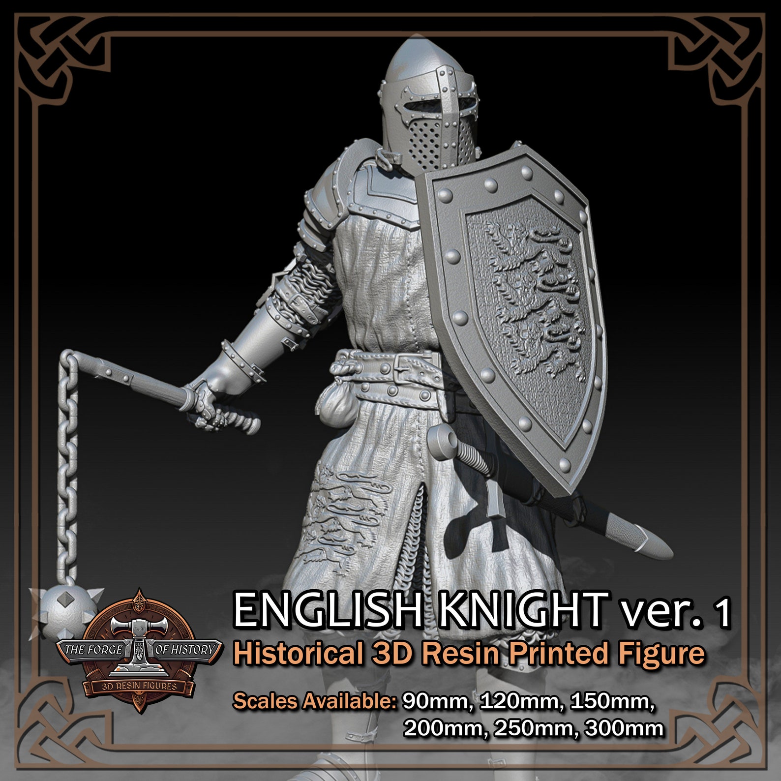 Medieval English Knight Version 1 - Historical Figure - 3D Resin ...