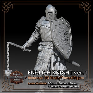 Medieval English Knight Version 1 - Historical Figure - 3D Resin ...