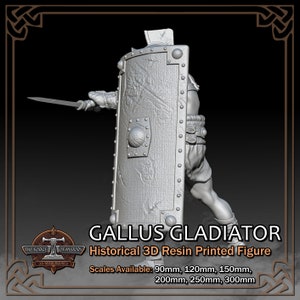 Gallus 'gaul' Gladiator - Historical Figure - 3D Resin Printed Model ...