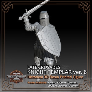 Crusader Knight Templar Version 8 - Historical Figure - 3D Resin ...