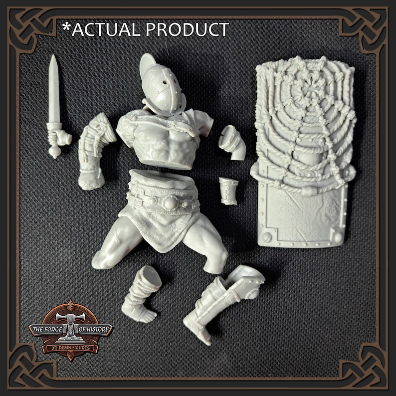 Secutor VS Retiarius Gladiator 2-pack Diorama - Historical Figures - 3D ...