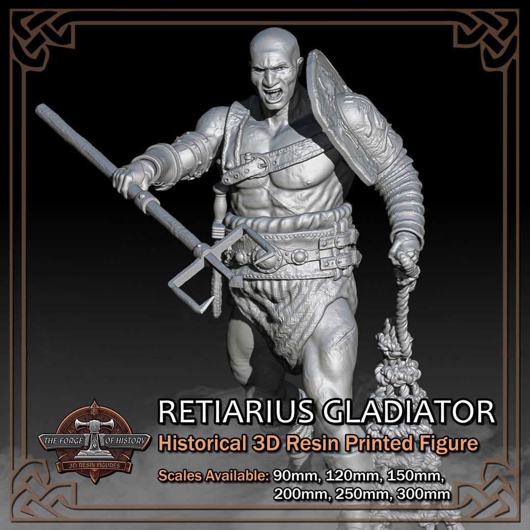 Retiarius Gladiator - Historical Figure - 3D Resin Printed Model Kit ...