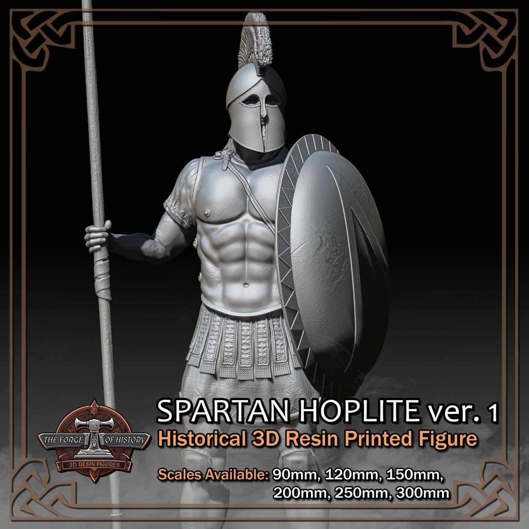 Ancient Greek Spartan Hoplite Ver. 1 - Historical Figure - 3D Resin ...