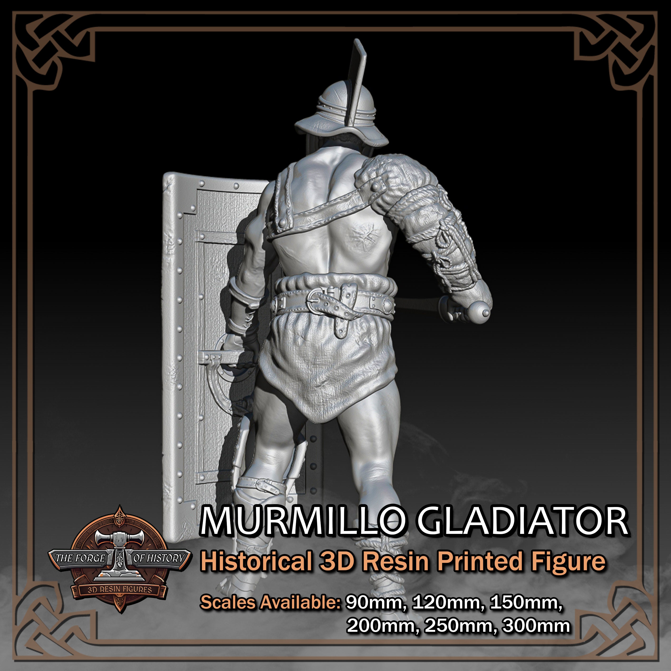 Murmillo Roman Gladiator - Historical Figure - 3D Resin Printed Model ...