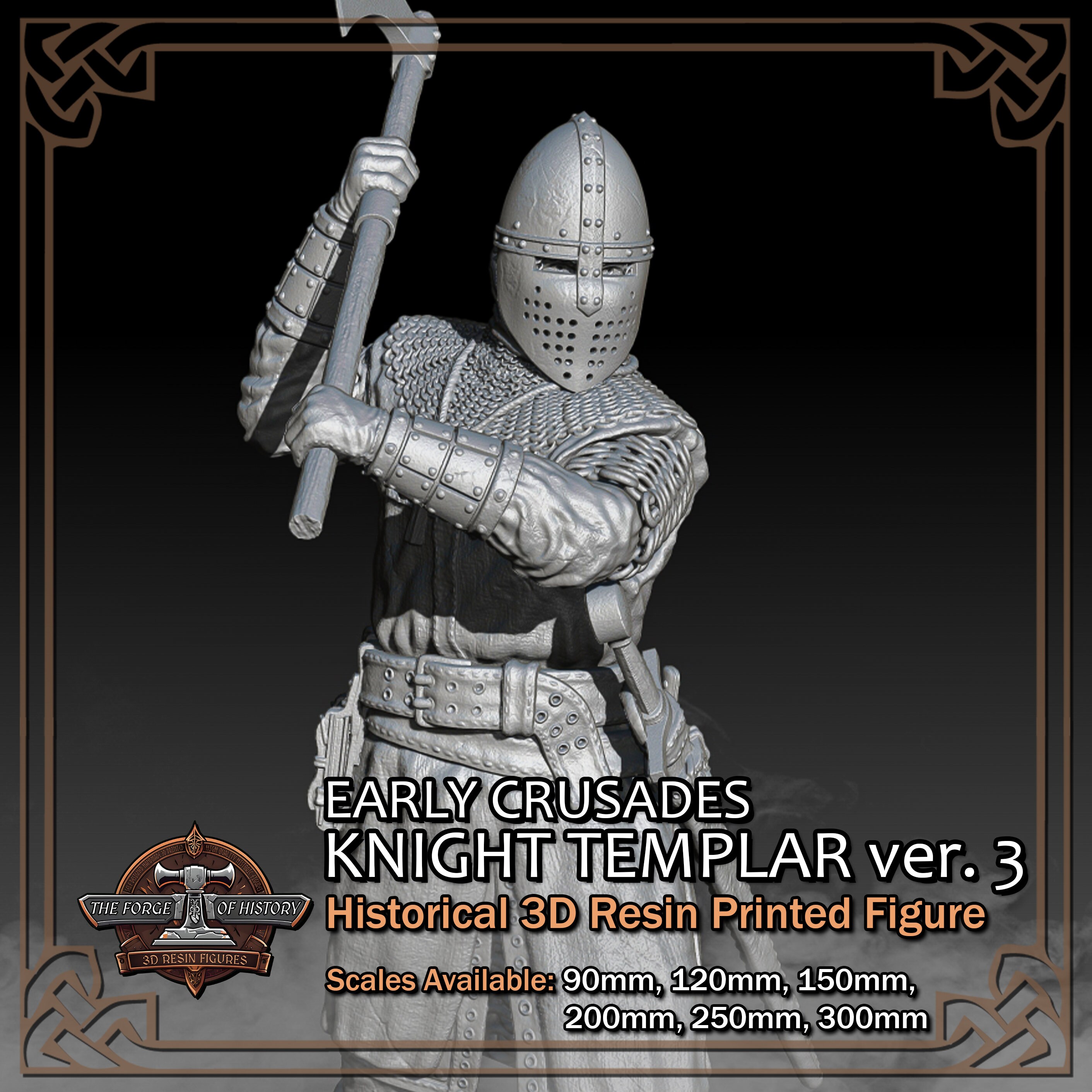 Crusader Knights Templar 3-pack V1 value Set Historical Figures 3D ...