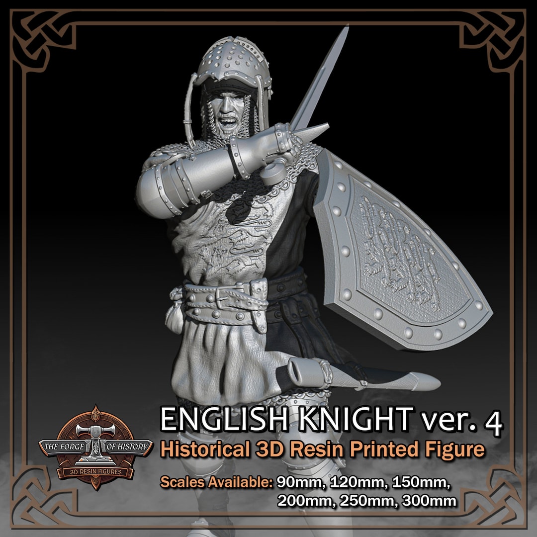 Medieval English Knight Version 4 - Historical Figure - 3D Resin ...