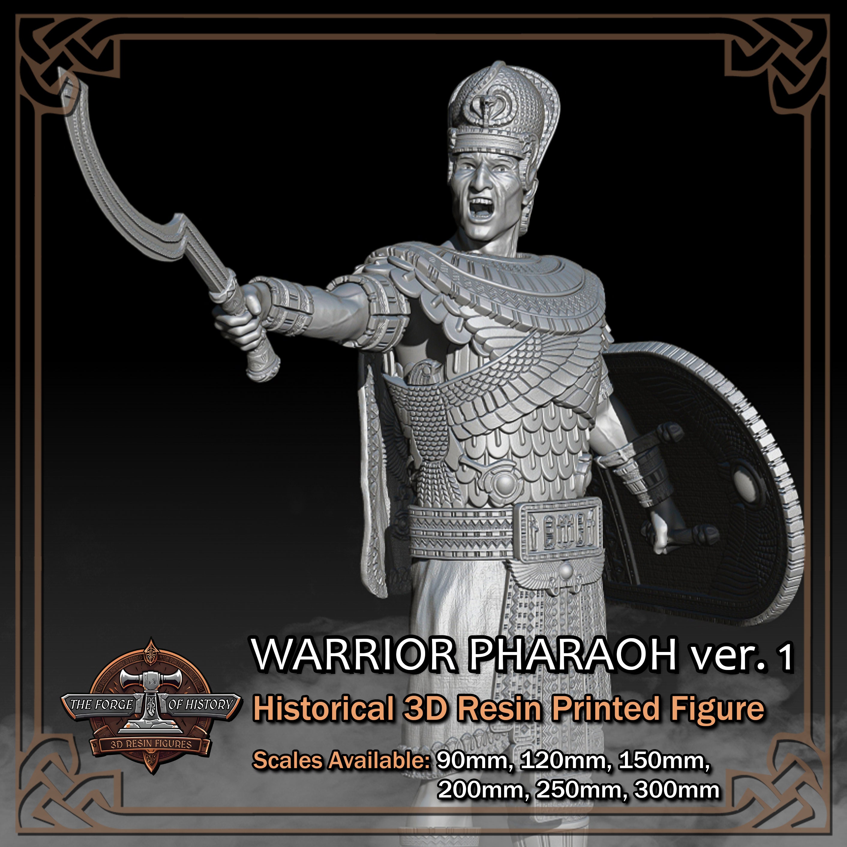 Ancient Egyptian Pharaoh Historical Figure 3D Resin Printed Model Kit ...