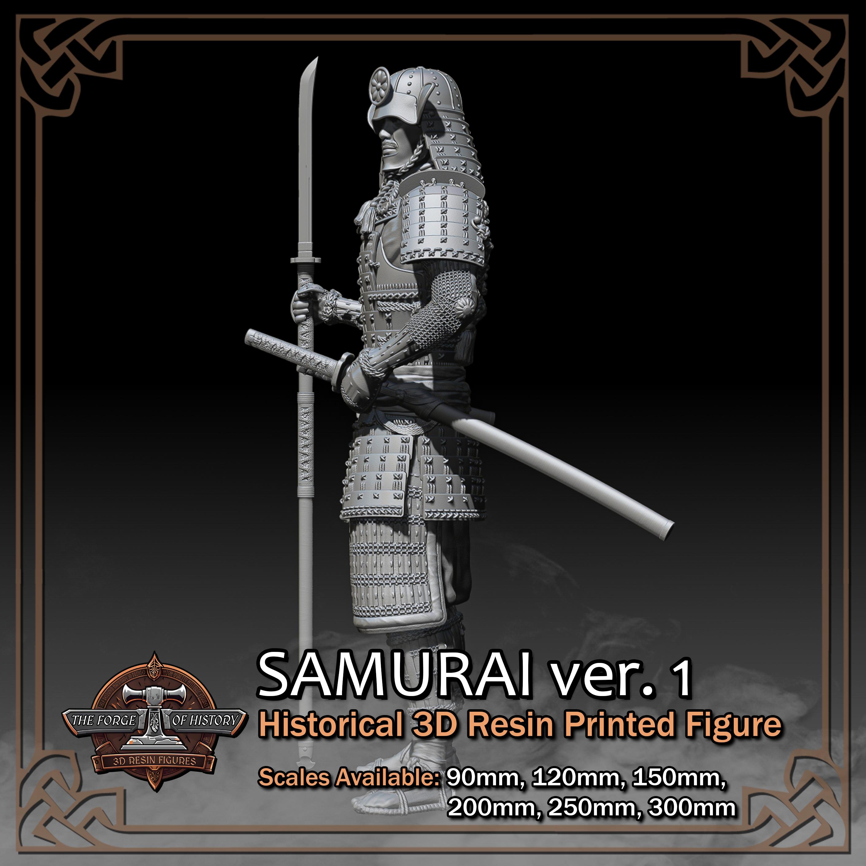 Feudal Japan Samurai Warrior Ver. 1 - Historical Figure - 3D Resin ...